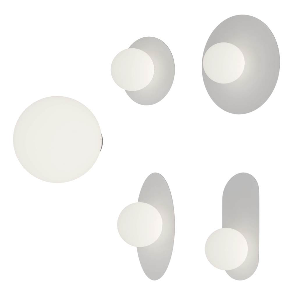 Crest Opal Orb Wall Light White - Harvey Norman Lighting